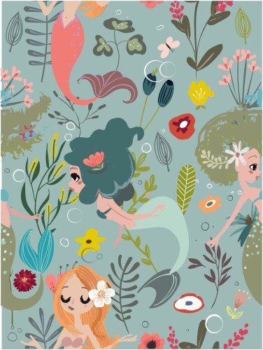Cute cartoon mermaid Royalty Free Vector Image