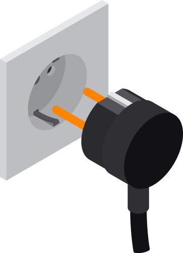 Power plug icon cartoon electric energy supply Vector Image