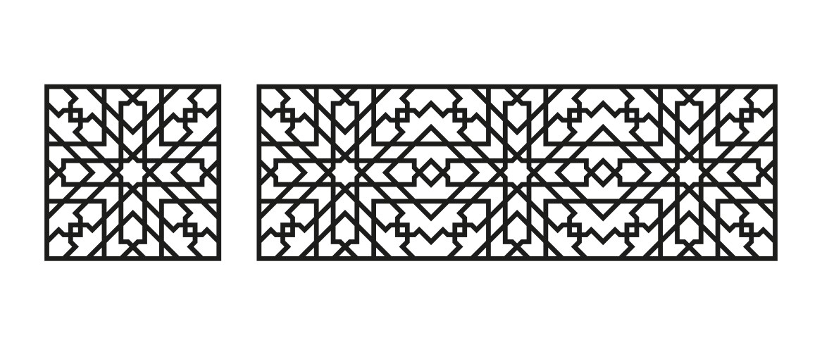 Islamic pattern for laser cutting Royalty Free Vector Image