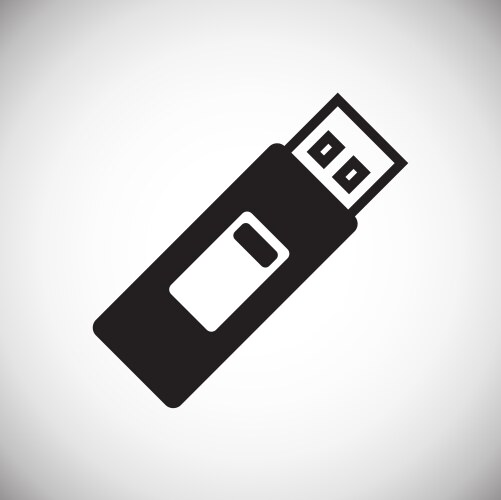 Data storage device icon on white background Vector Image