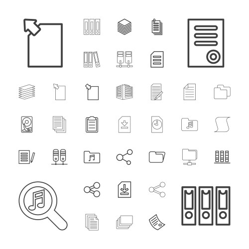 Folder icons Royalty Free Vector Image - VectorStock
