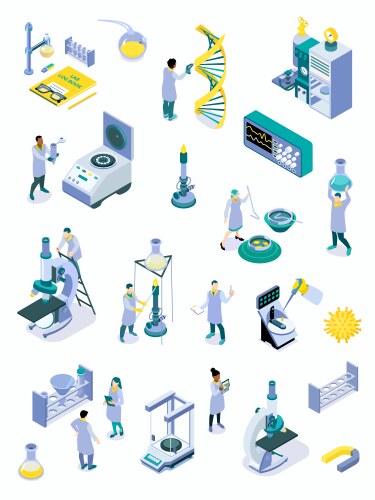 Isometric laboratory or chemical medicine lab Vector Image