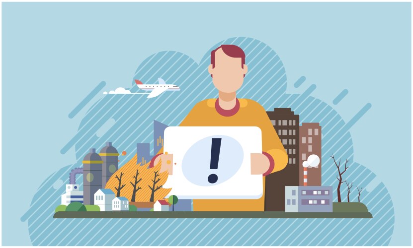 Climate change concept global warming metaphor Vector Image