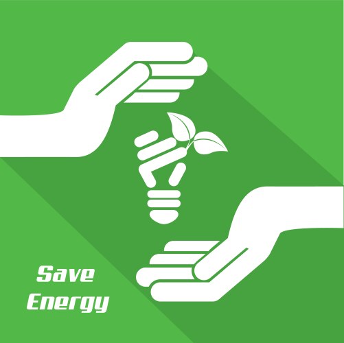 Clean energy electricity generation concept Vector Image