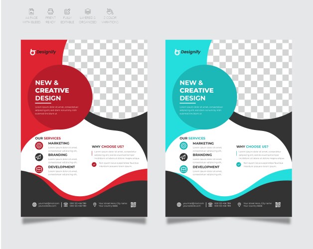 Flyer - 2 Royalty Free Vector Image - VectorStock