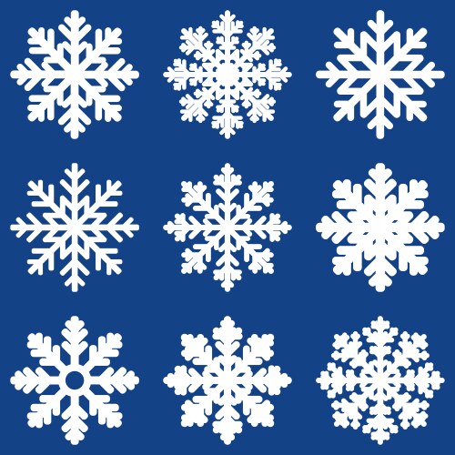 Winter snowflake isolated on white Royalty Free Vector Image