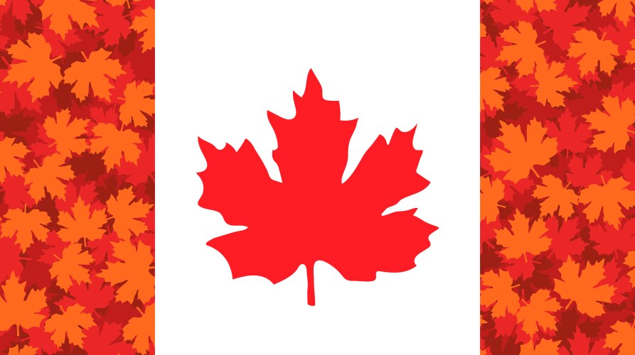 Maple Leaf Canadian Flag Royalty Free Vector Image