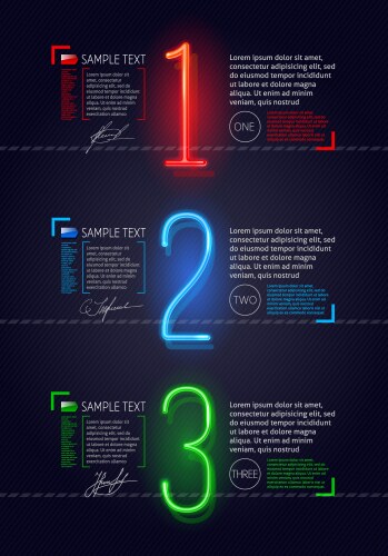 Neon sign top 10 for banner design 3d poster Vector Image