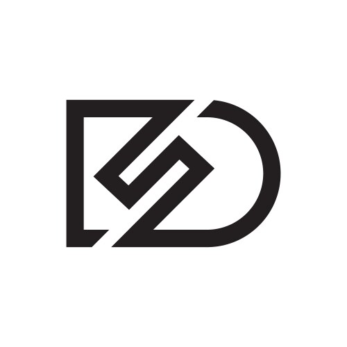 Initial letter ds logo or sd design Royalty Free Vector