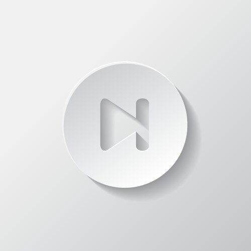 Skip to the end next music player button 3d Vector Image