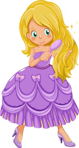 A happy little princess Royalty Free Vector Image