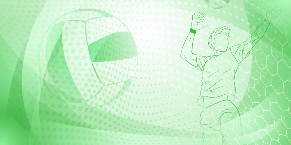 Volleyball themed background Royalty Free Vector Image