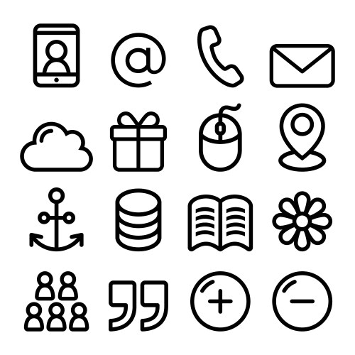 Responsive design for web icons set Royalty Free Vector