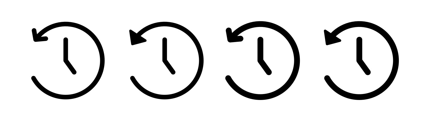 Account history icon set clock countdown logo Vector Image