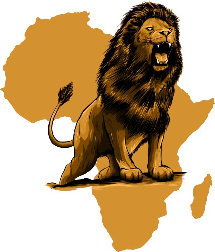 Angry lion Royalty Free Vector Image - VectorStock