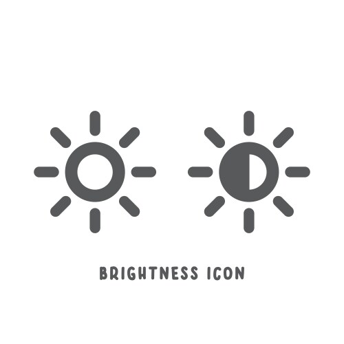 Brightness icon intensity setting Royalty Free Vector Image