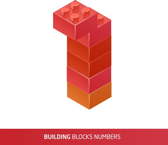 Plastic building blocks toy bricks cartoon icon Vector Image