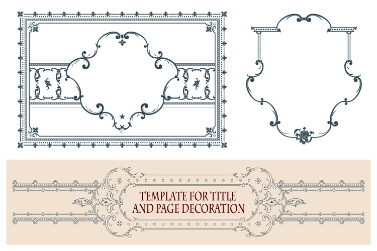 Luxury frame in ancient style for flyer Royalty Free Vector