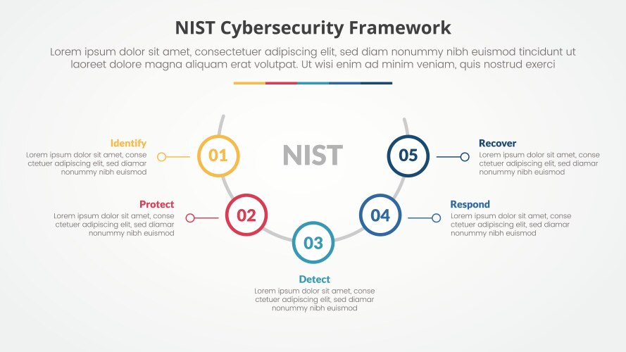 Nist cybersecurity framework infographic concept Vector Image