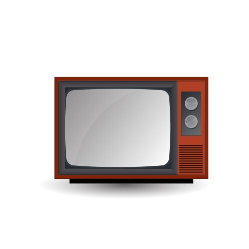 Old tv set template Royalty Free Vector Image - VectorStock