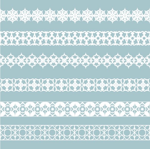 Borders with arabic pattern Royalty Free Vector Image