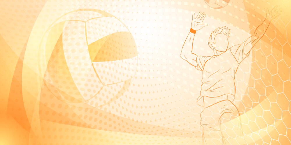 Volleyball themed background Royalty Free Vector Image