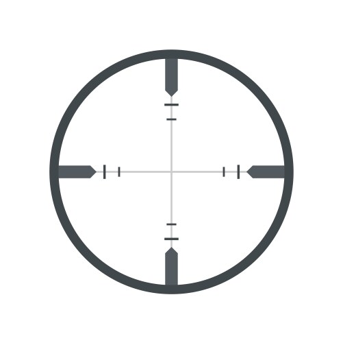Crosshair icon on white background Royalty Free Vector Image