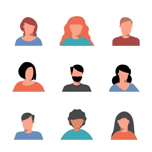 Person icons set 4 Royalty Free Vector Image - VectorStock