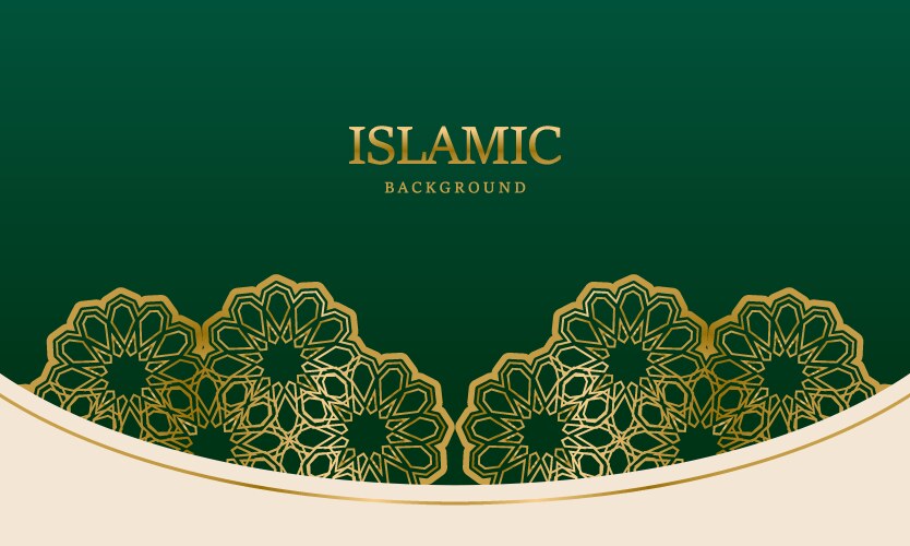 Islamic design greeting card and background Vector Image