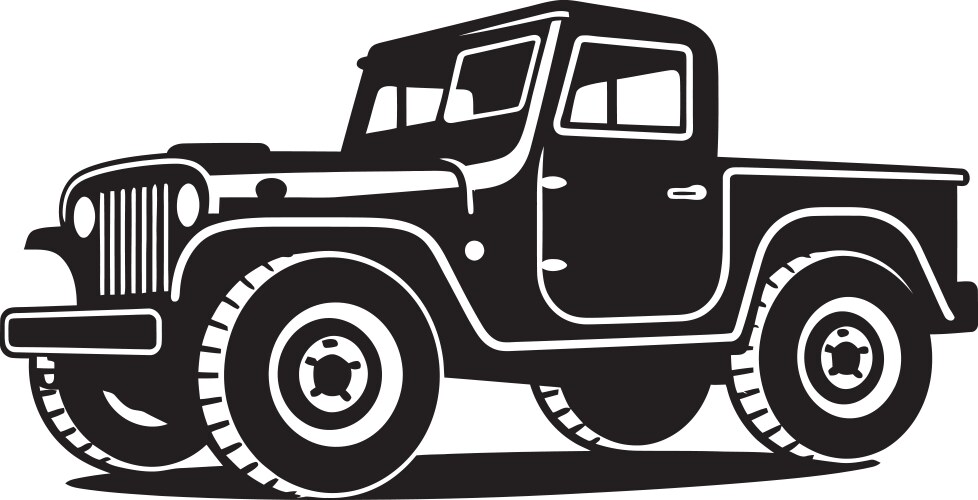 Black and White Jeep Vector Images (over 4,700)