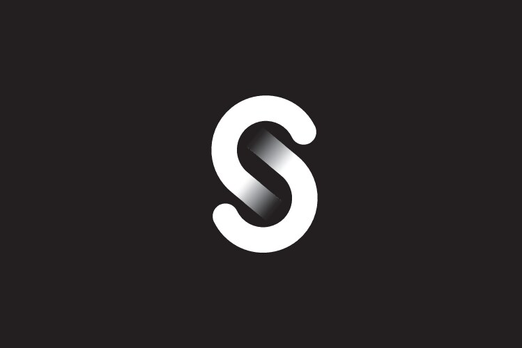 Triangular letter s logo design template Vector Image