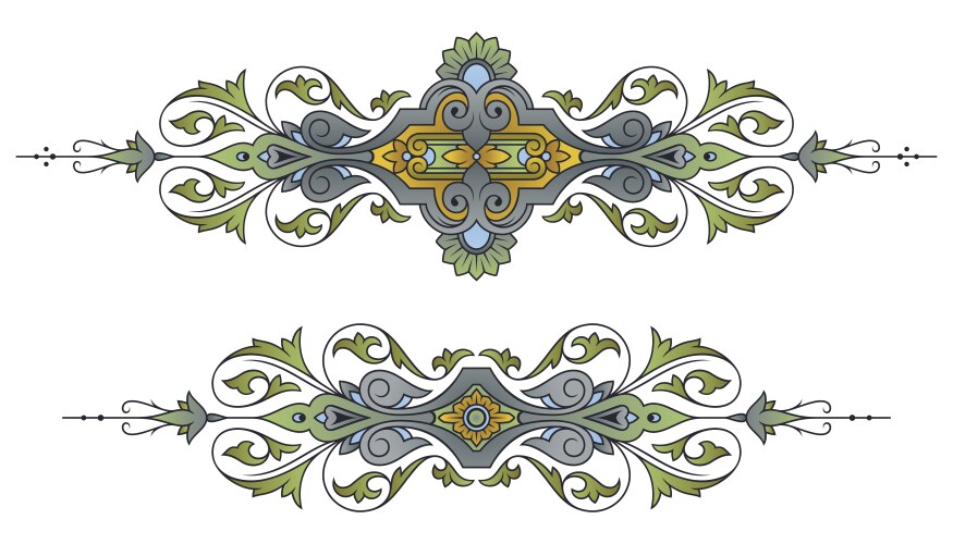 Luxury vignette in ancient style for flyer Vector Image