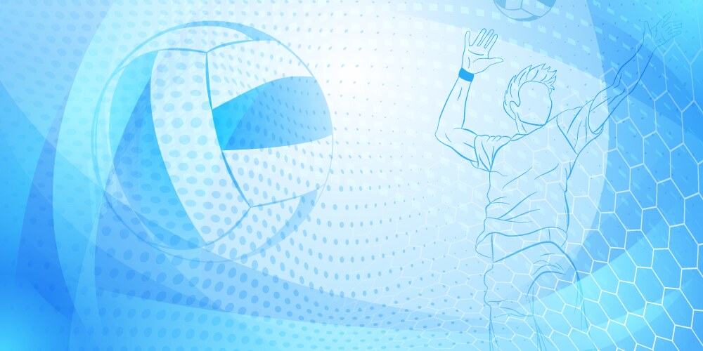 Volleyball themed background Royalty Free Vector Image