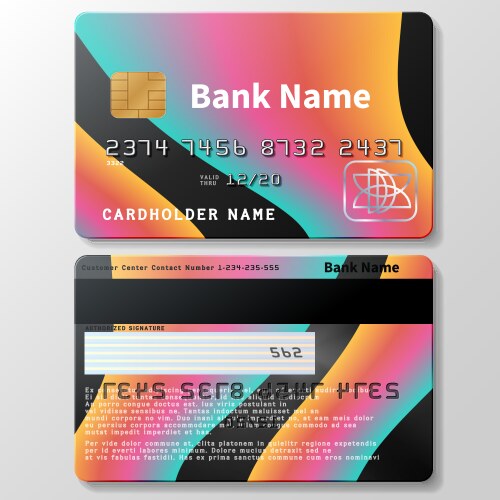 Debit Card Template Vector Images (over 6,200)