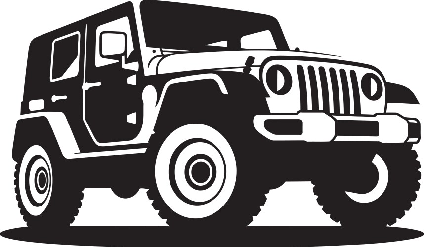 Black and White Jeep Vector Images (over 4,700)
