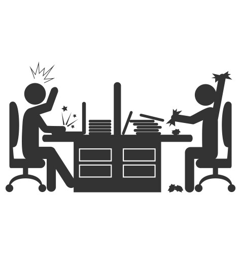 Office worker sitting Royalty Free Vector Image