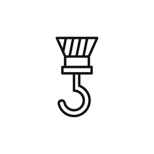 Rope hook icon outline collection in black Vector Image