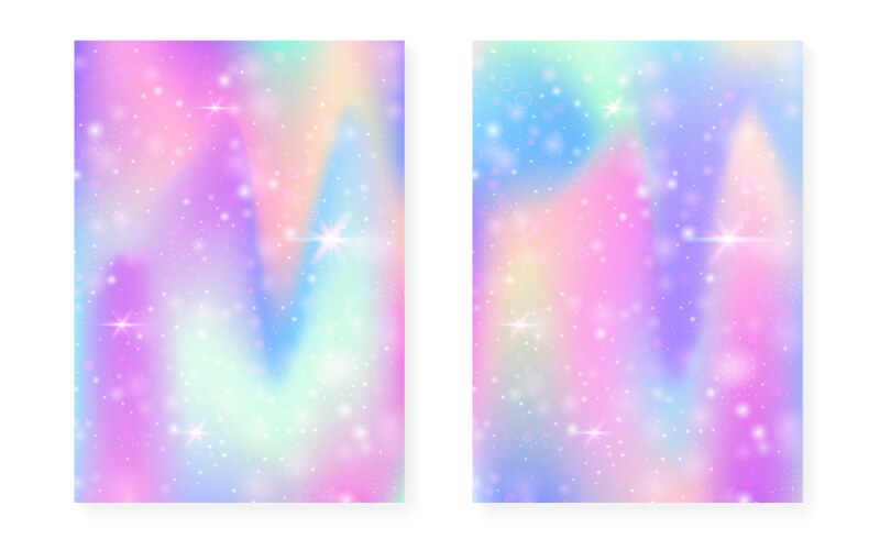 Magic background with princess rainbow gradient Vector Image