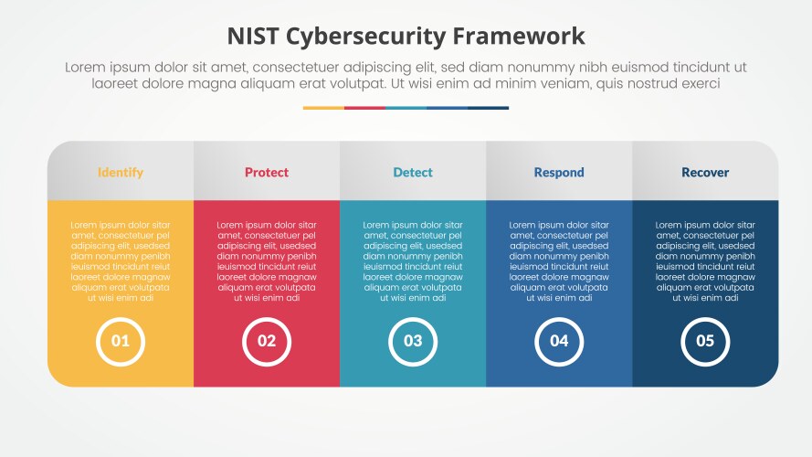 Nist cybersecurity framework infographic concept Vector Image