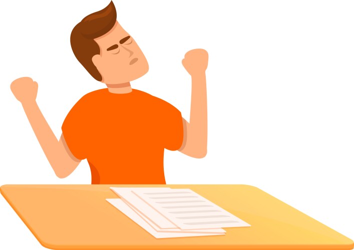 School test icon cartoon style Royalty Free Vector Image