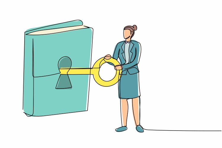 Single continuous line drawing intelligent Vector Image