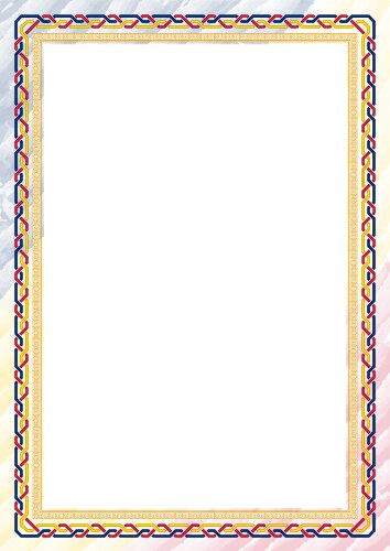 Vertical frame and border with palestine flag Vector Image