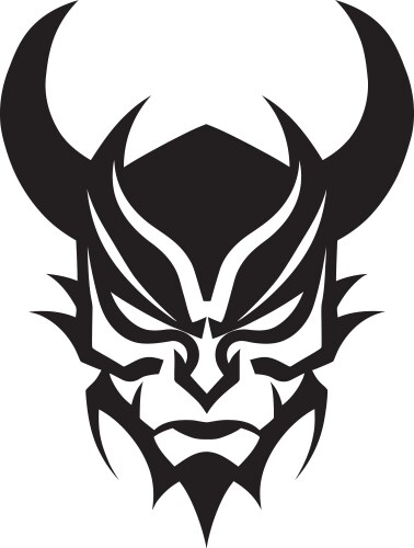 Demons grin hand drawn symbol for terrifying Vector Image