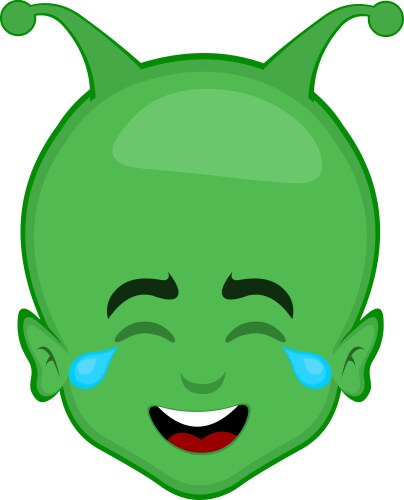 Alien Cartoon Cute Green Head Vector Images (over 1,600)