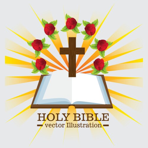 Holy bible design Royalty Free Vector Image - VectorStock