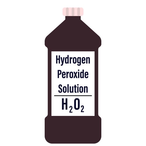 H2o2 hydrogen peroxide molecule Royalty Free Vector Image