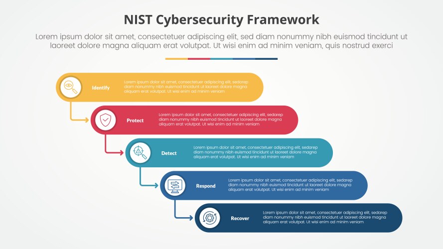 Nist cybersecurity framework infographic concept Vector Image