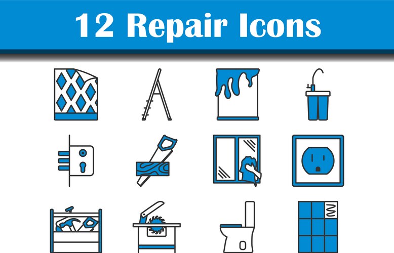 Repair icon set Royalty Free Vector Image - VectorStock