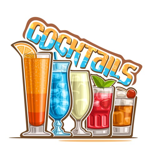 Logo for mocktail bar Royalty Free Vector Image