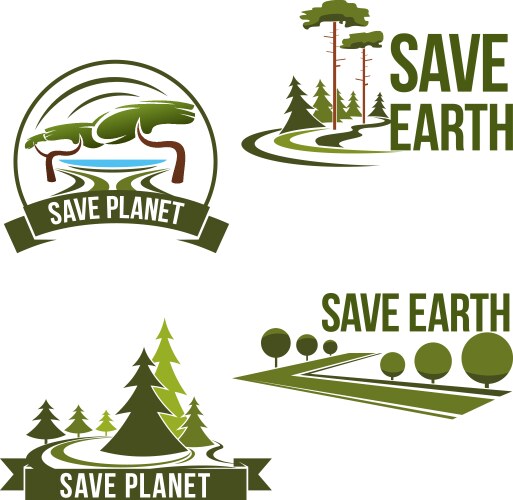 Save earth Royalty Free Vector Image - VectorStock